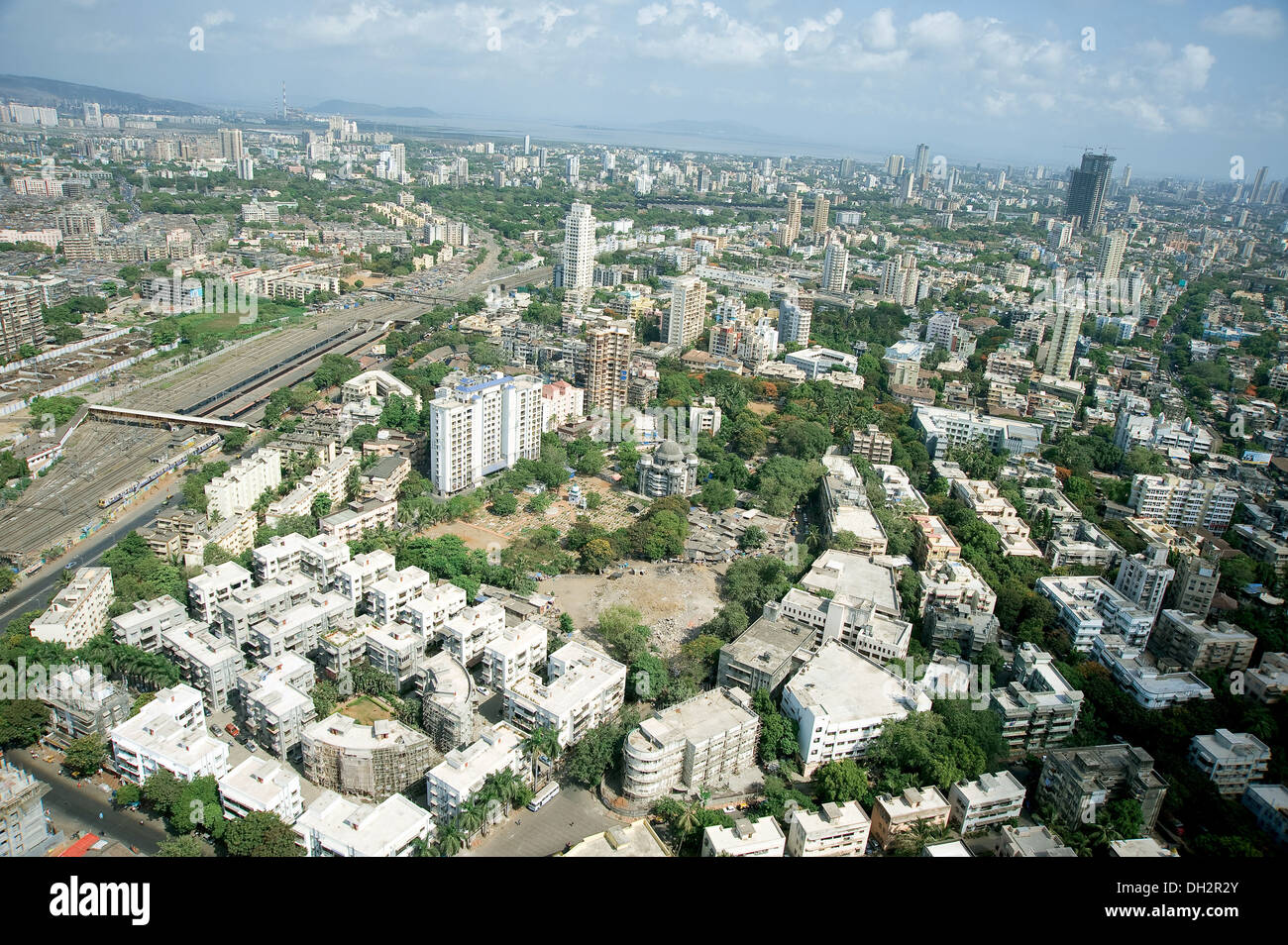 aerial view of mahim station at mumbai maharashtra India Stock Photo ...