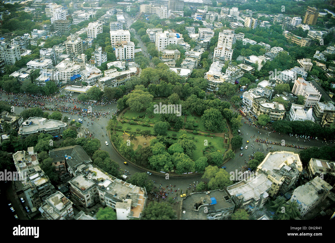 aerial view king circle garden at matunga mumbai maharashtra India ...
