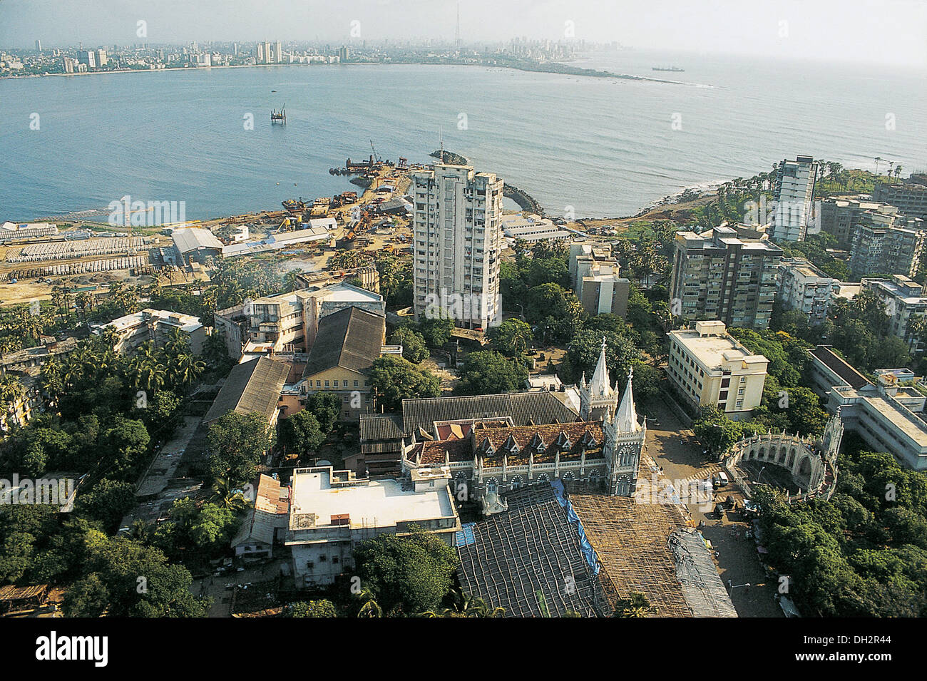 aerial view mount mary church at bandra mumbai maharashtra India Stock ...