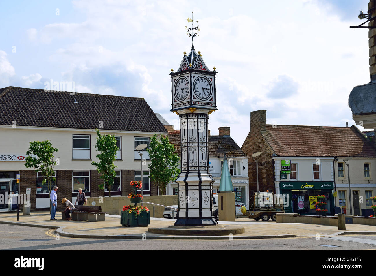 Victorian clock tower, Market Place, Downham Market, Norfolk Stock ... Victorian clock tower, Market Place, Downham Market, Norfolk Stock ...