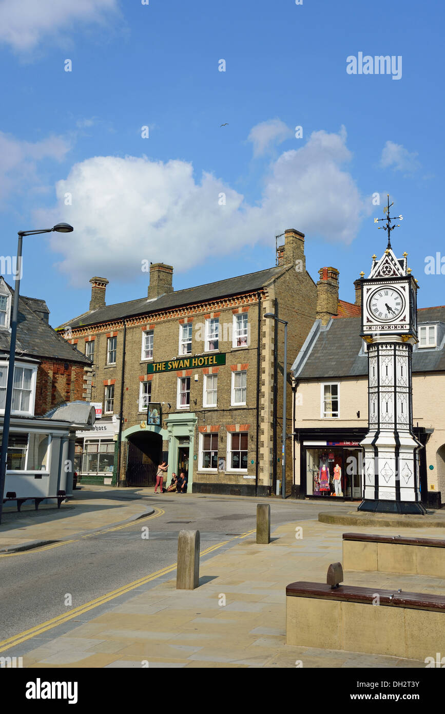 Victorian clock tower, Market Place, Downham Market, Norfolk, England ... Victorian clock tower, Market Place, Downham Market, Norfolk, England ...