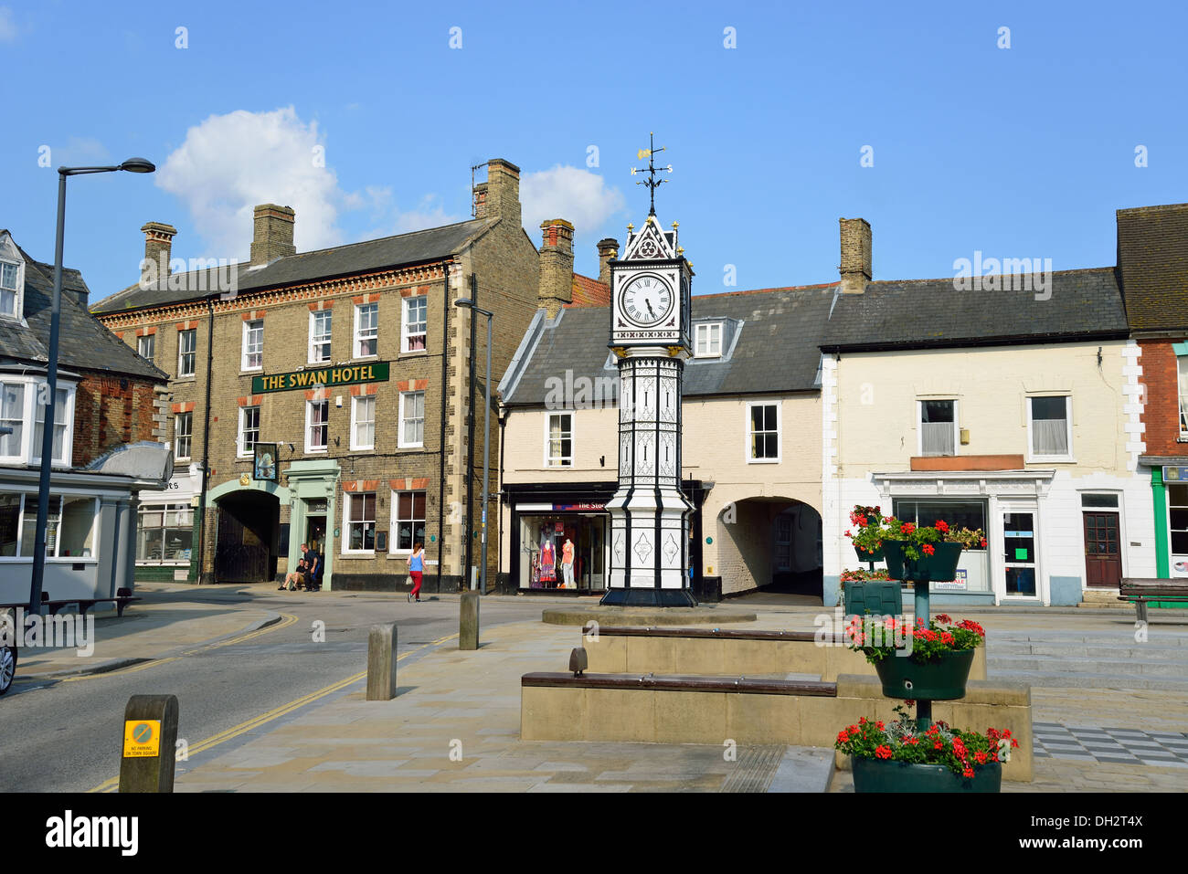 Victorian clock tower, Market Place, Downham Market, Norfolk, England ... Victorian clock tower, Market Place, Downham Market, Norfolk, England ...