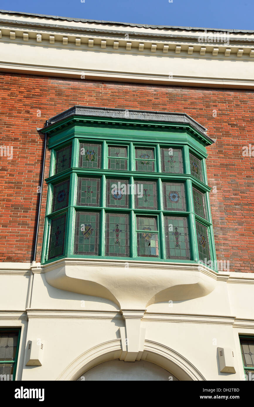 Period stained-glass window, High Street, Downham Market, Norfolk ...