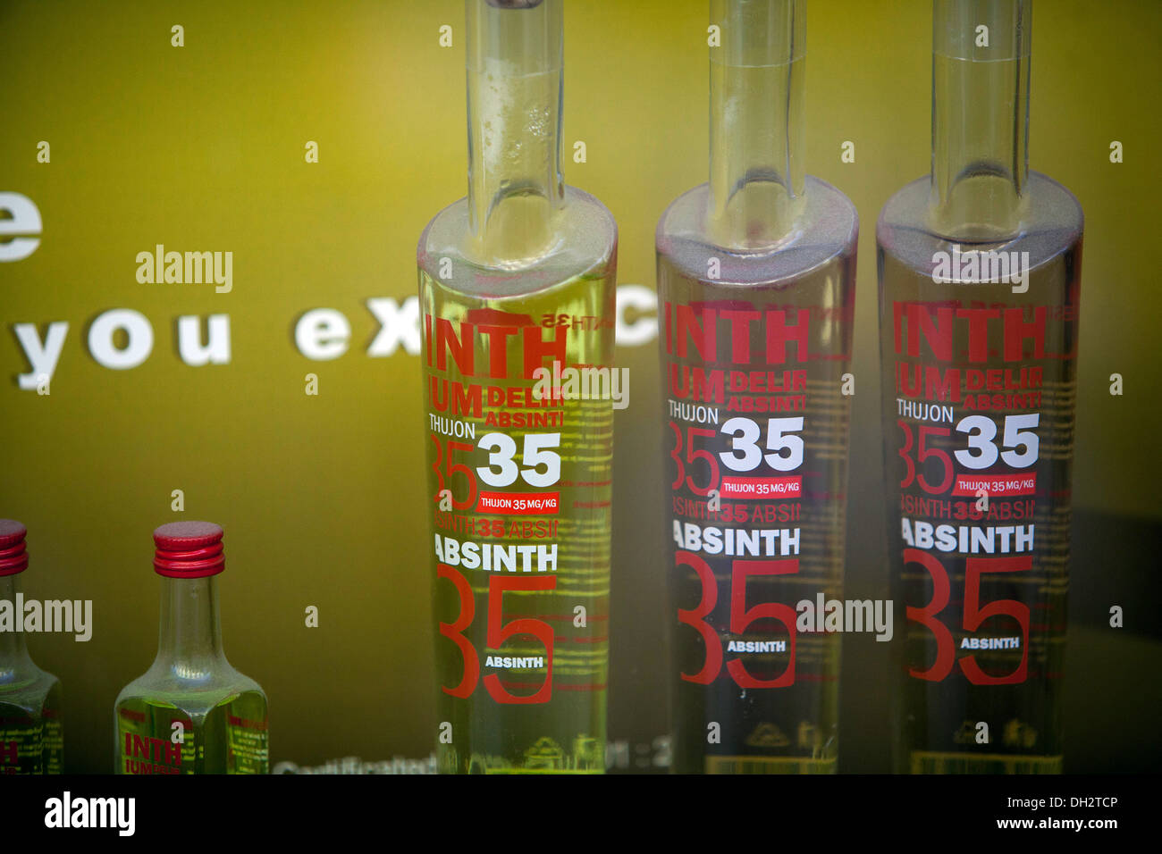 Absinthe bottles , Prague, Bohemia, Czech Republic Stock Photo - Alamy
