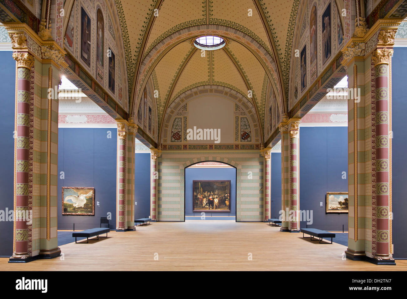 Netherlands, Amsterdam, Rijksmuseum. Background Painting The Night ...