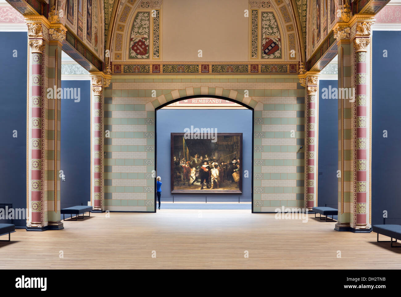 Netherlands, Amsterdam, Rijksmuseum. Background Painting The Night ...