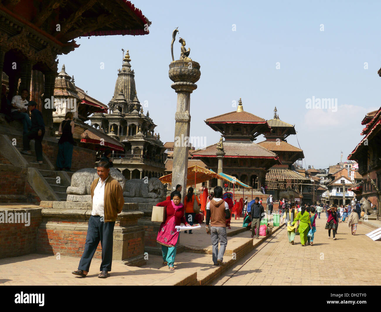 Nepal Patan, an historic town in the Kathmandu Valley. Scenes in Durbar ...