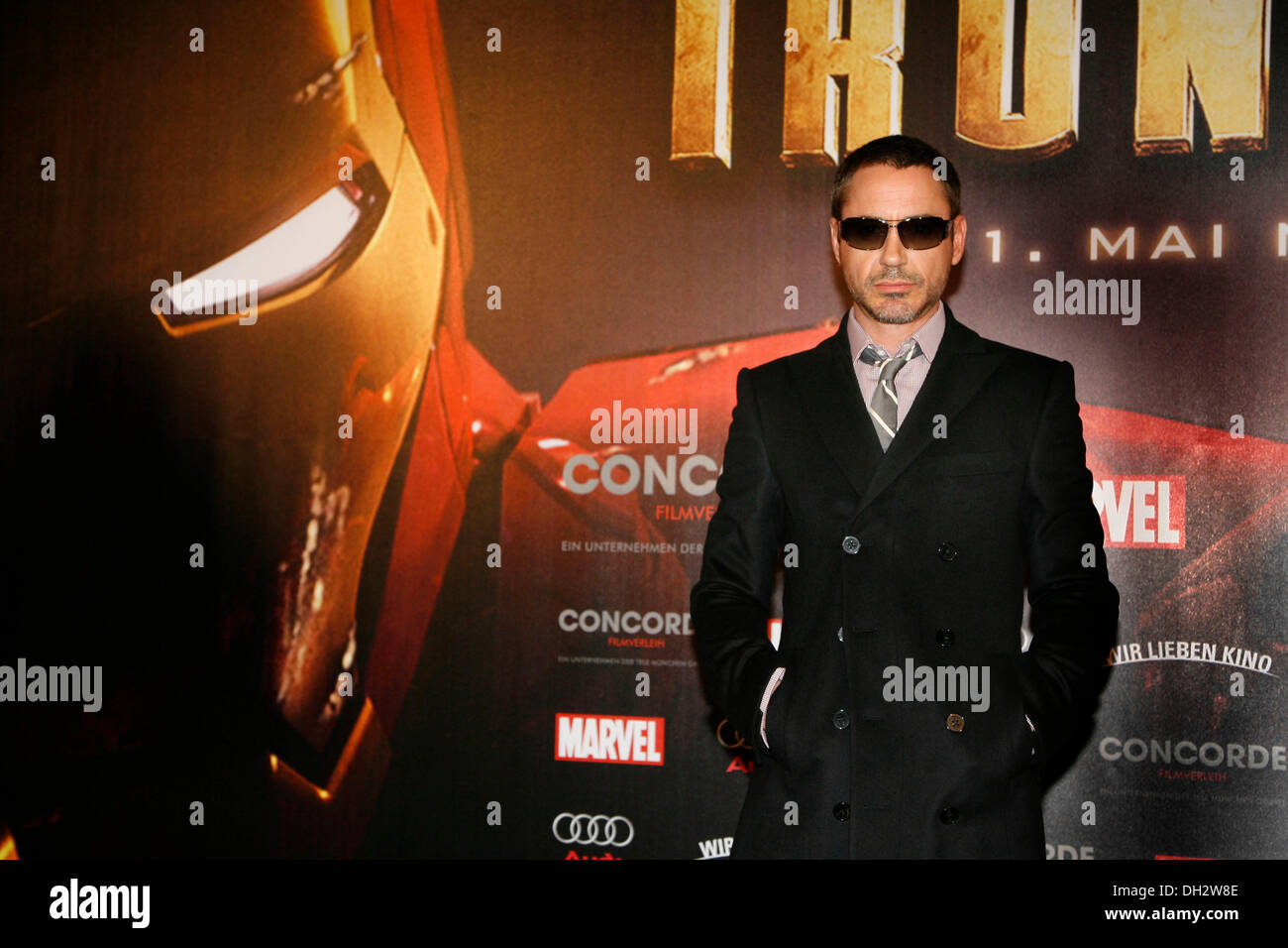 Robert Downey Jr. at the photocall of the film "Iron Man" in Berlin ...