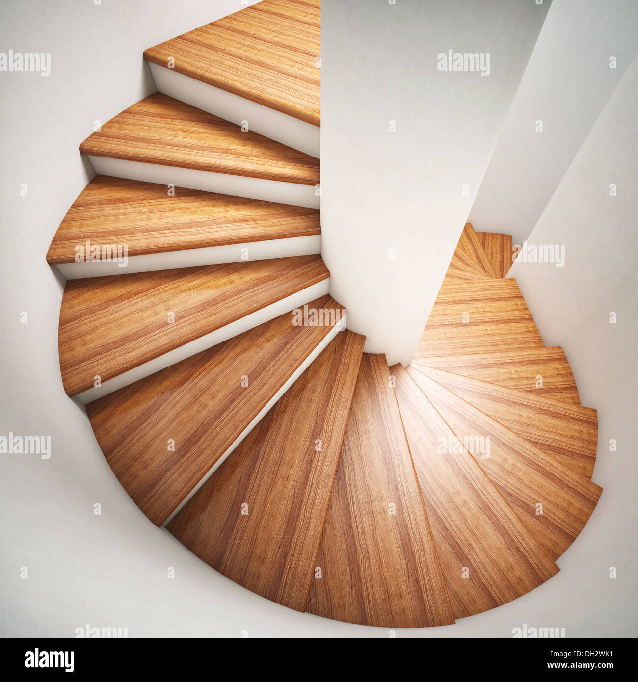 3d image of wood stair Stock Photo - Alamy