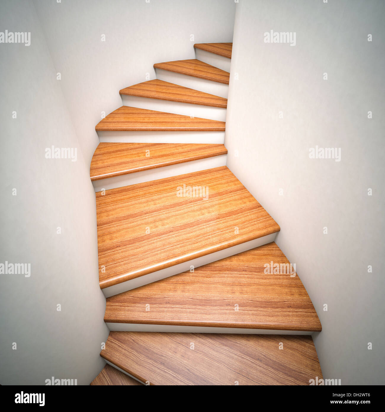 3d image of wood stair Stock Photo - Alamy
