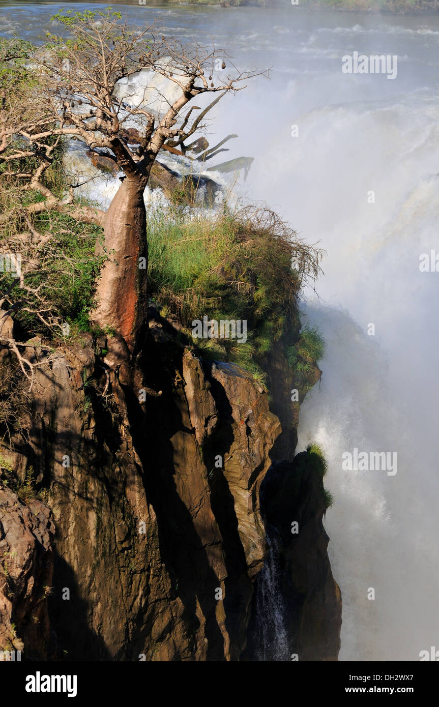 A small portion of the Epupa waterfalls in Namibia at sunrise Stock ...