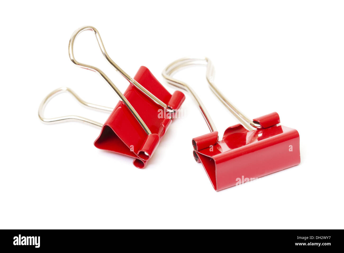 Red paper clips closeup Stock Photo - Alamy