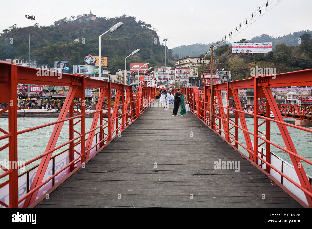 Bridge on Ganga river ganges Haridwar Uttarakhand India Asia Stock ...