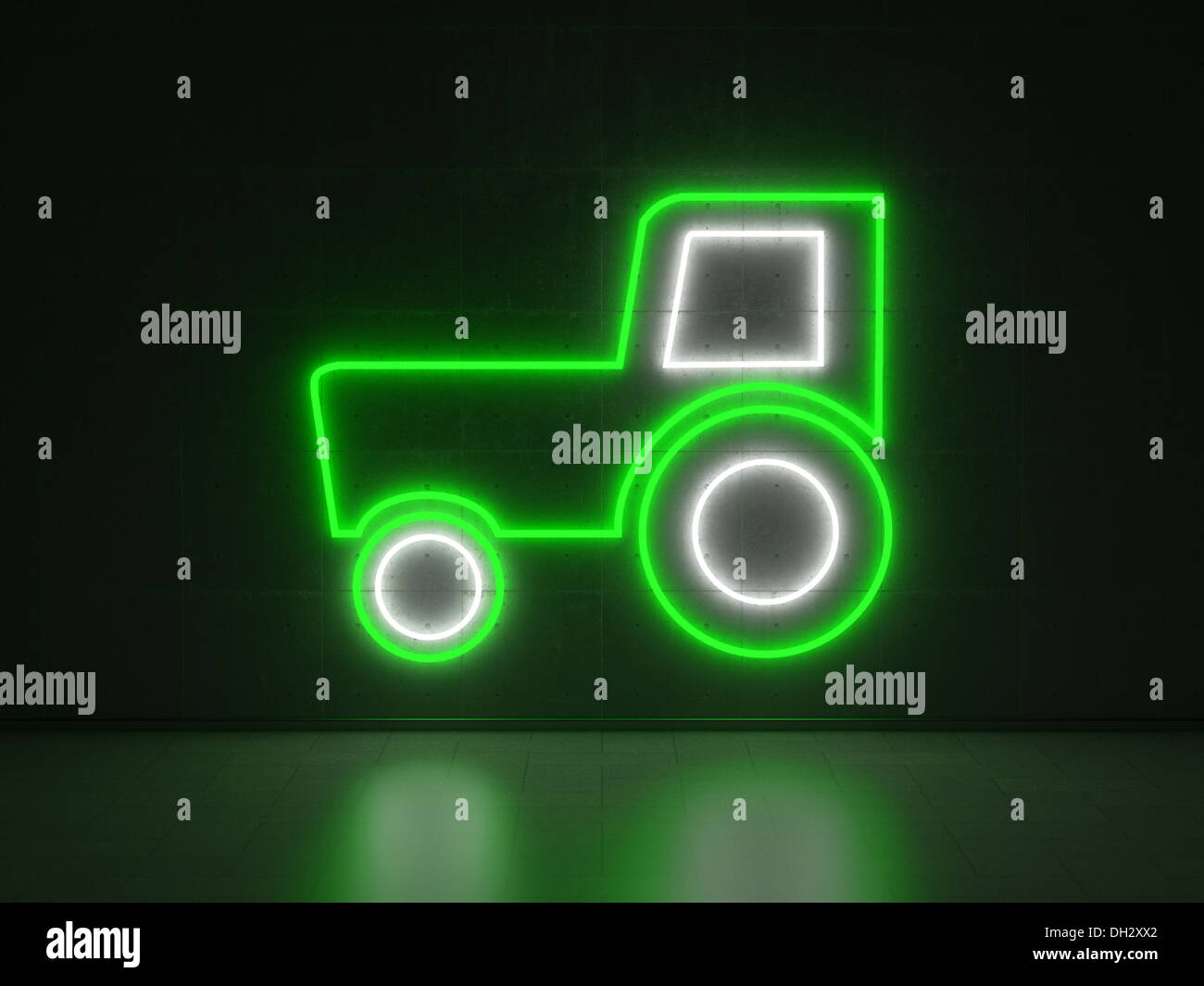 Tractor - Series Neon Signs Stock Photo - Alamy