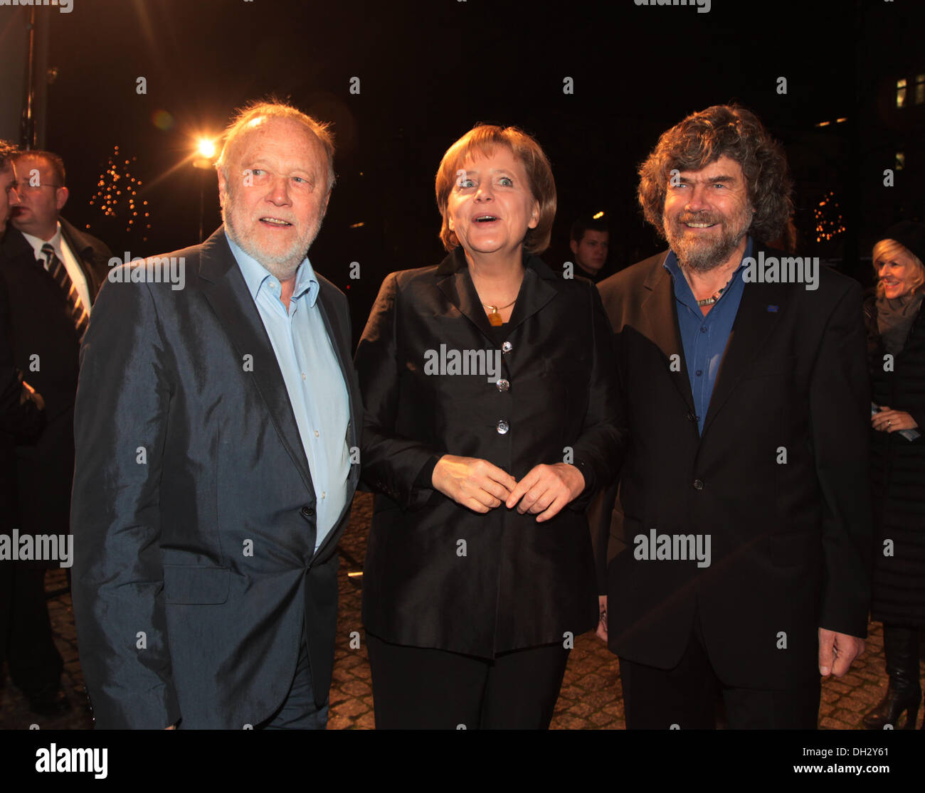 Josef Vilsmaier, Angela Merkel and Reinhold Messner (l-r) at the pre ...