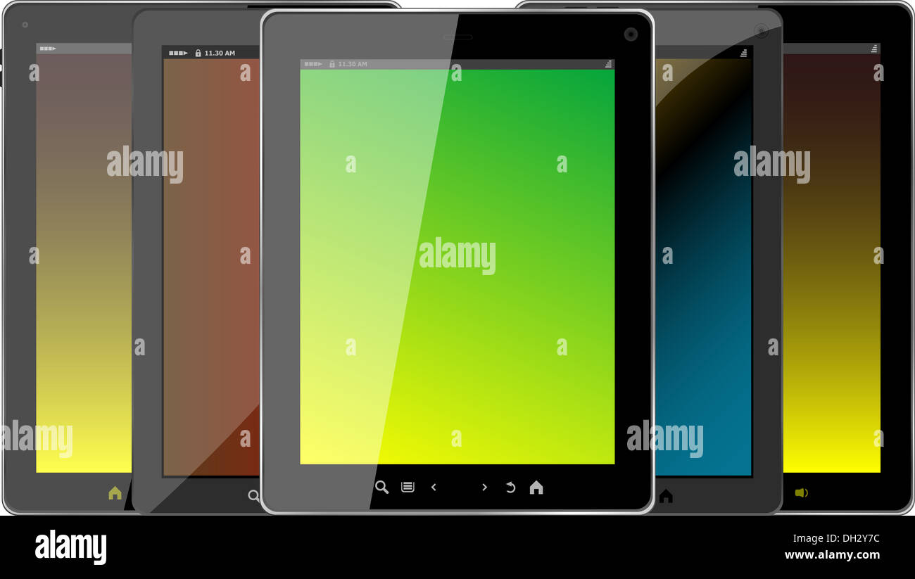 Set of tablet computers Stock Photo - Alamy