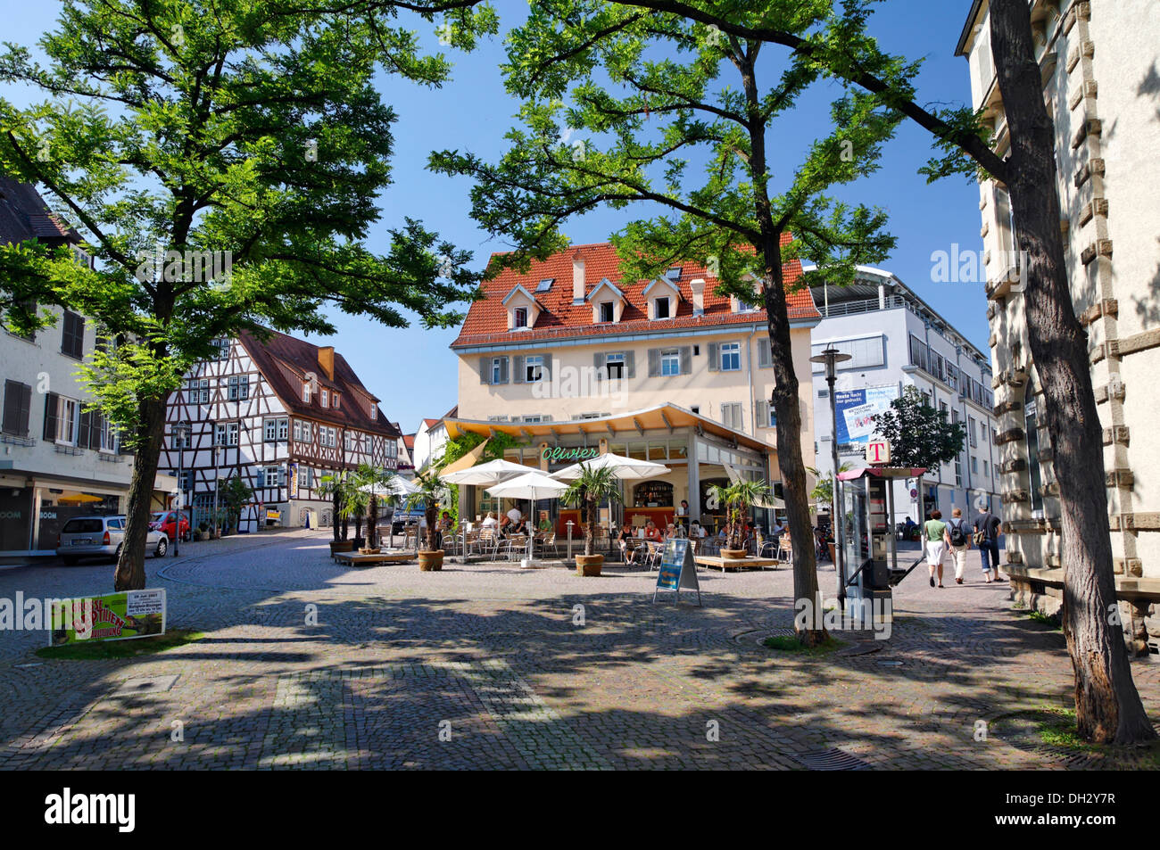 Germany, Baden-Wuerttemberg, Bietigheim, Street Scene, space, trees ...