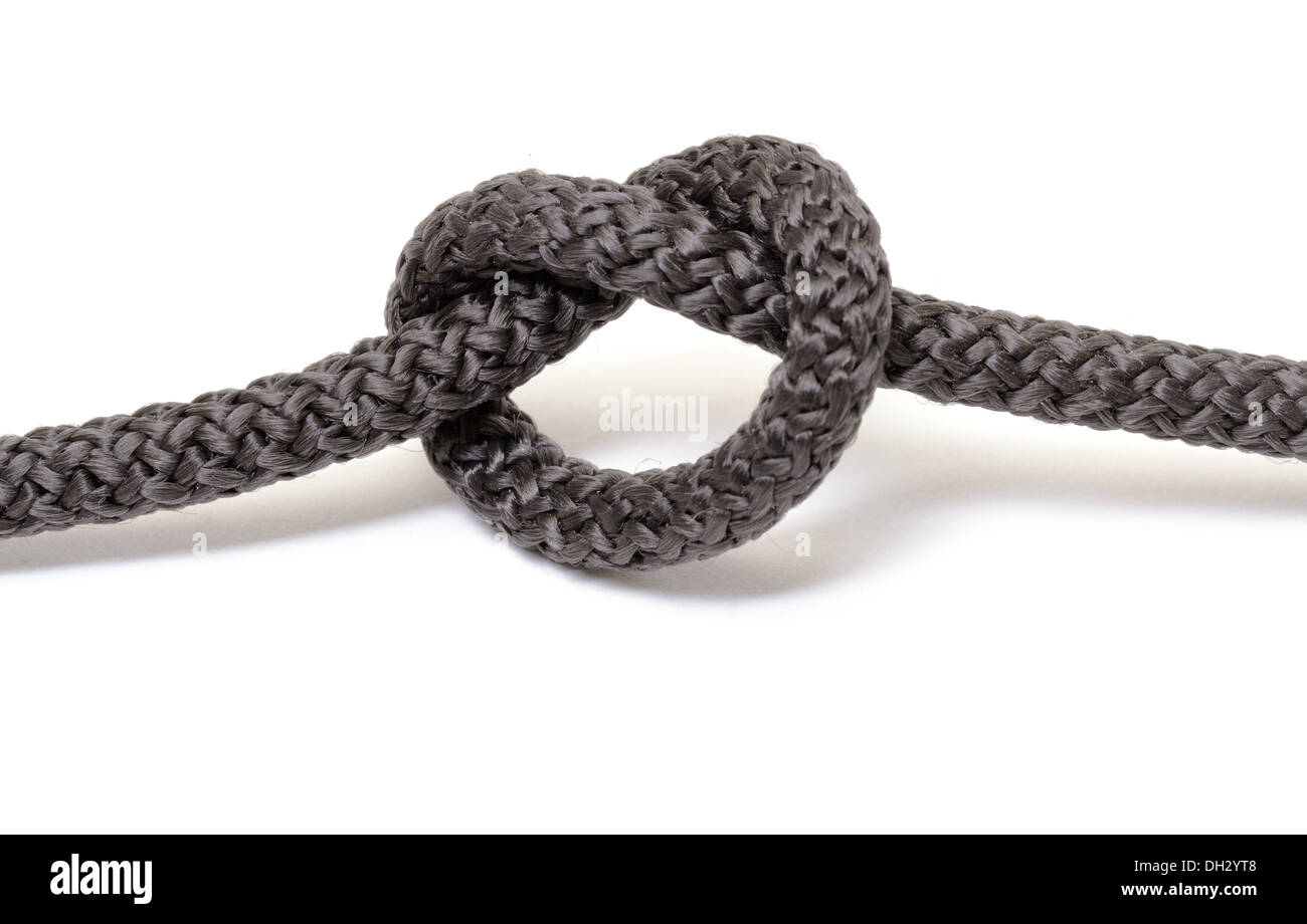 Black rope knot Stock Photo - Alamy