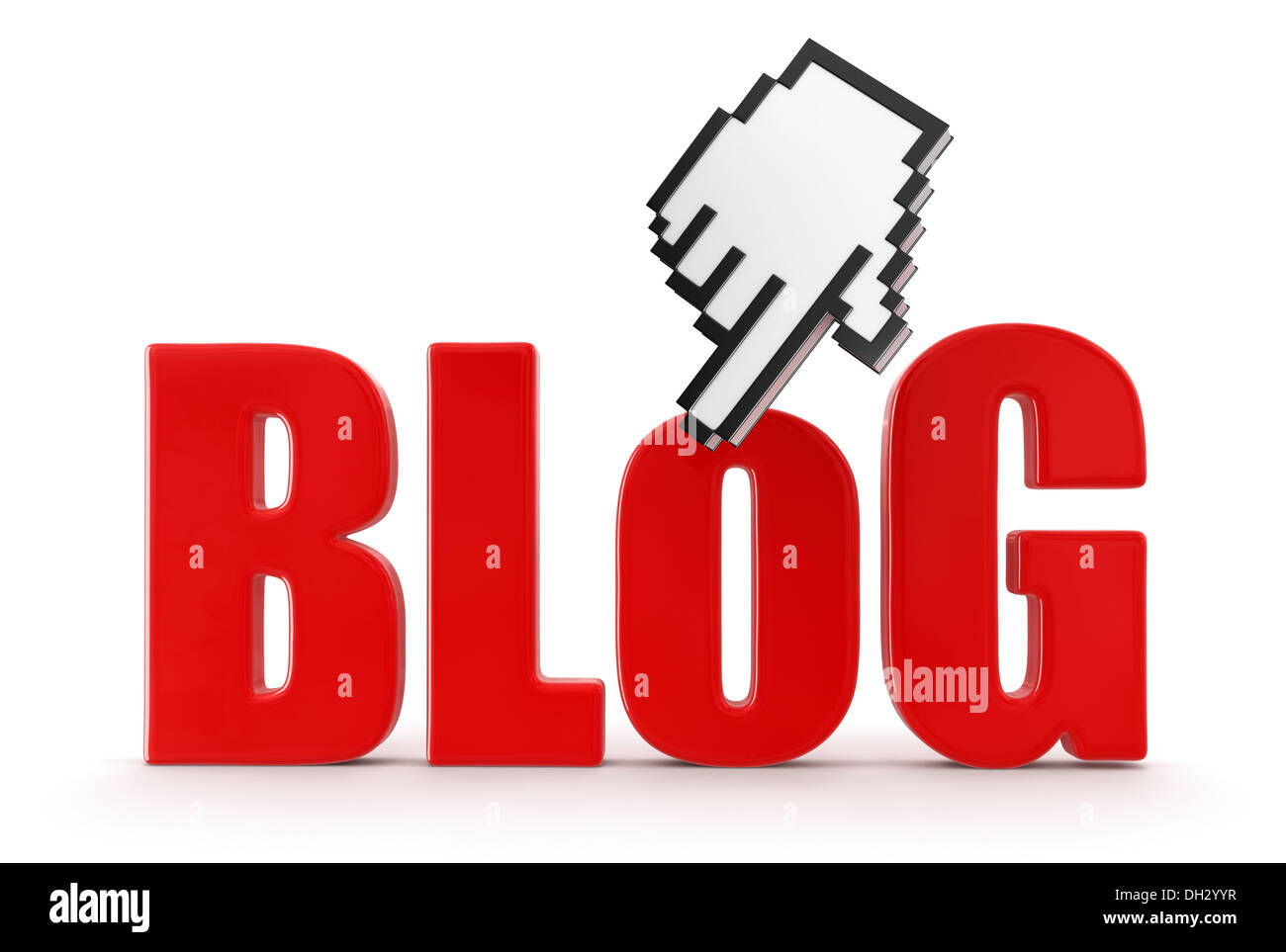 Blog and cursor (clipping path included Stock Photo - Alamy