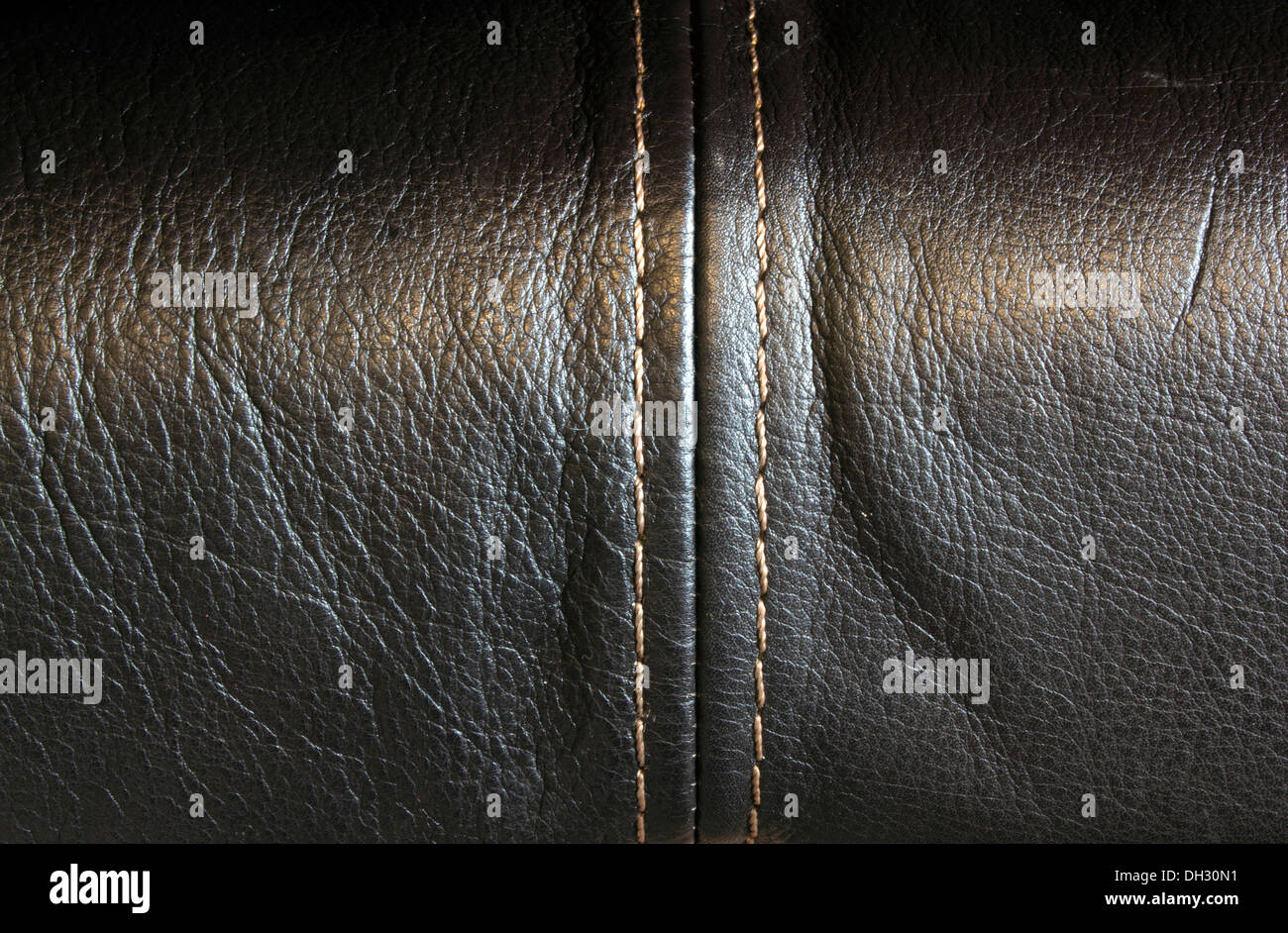 close up of stitching on leather upholstery Stock Photo - Alamy