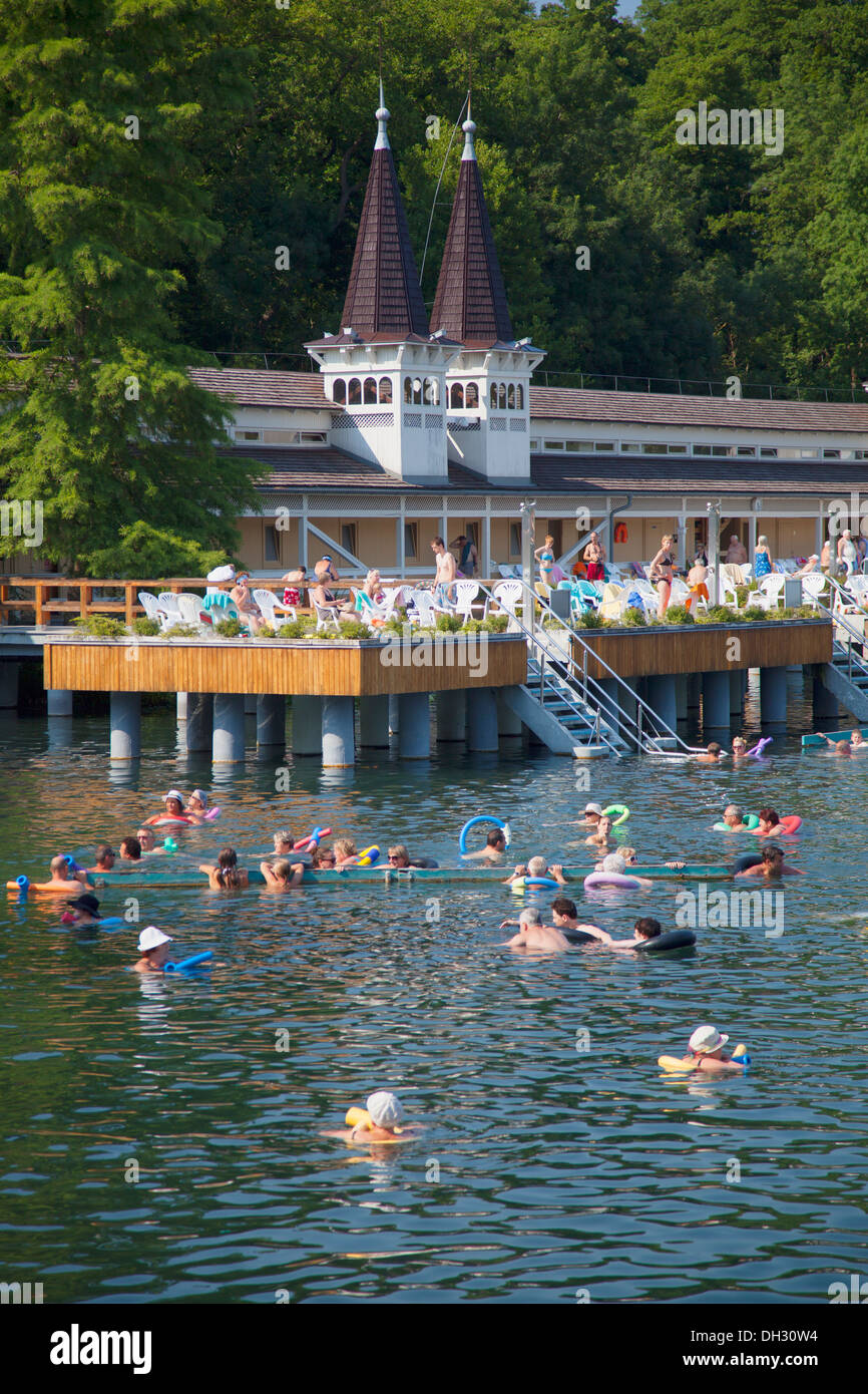 Thermal lake at Heviz, Keszthely, Lake Balaton, Hungary Stock Photo - Alamy