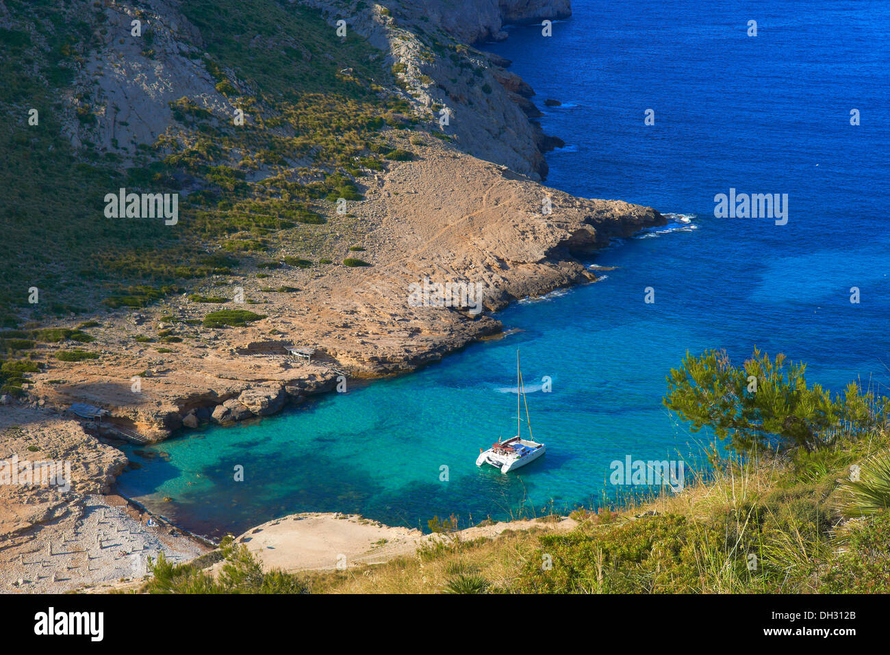 Cala Figuera, Cabo de Formentor, Formentor Cape, Serra de Tramuntana ...