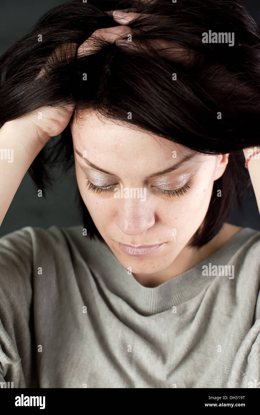 sad abused woman Stock Photo - Alamy