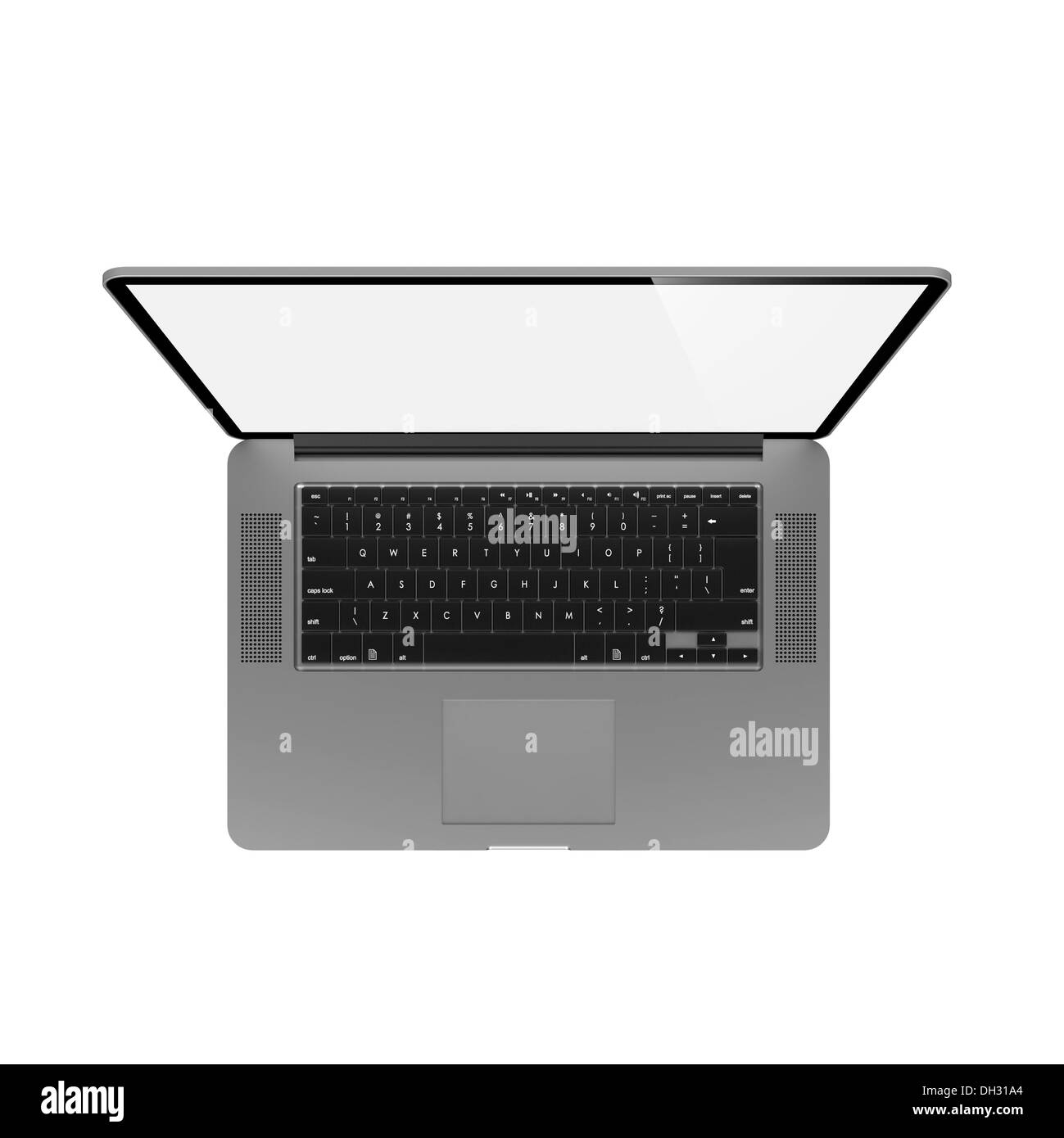 Laptop Isolated on White Background Stock Photo - Alamy