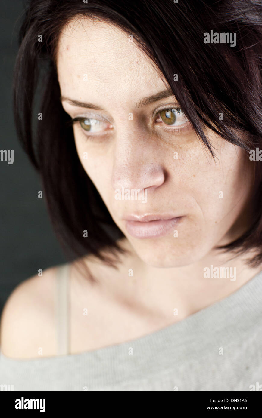 sad abused woman Stock Photo - Alamy