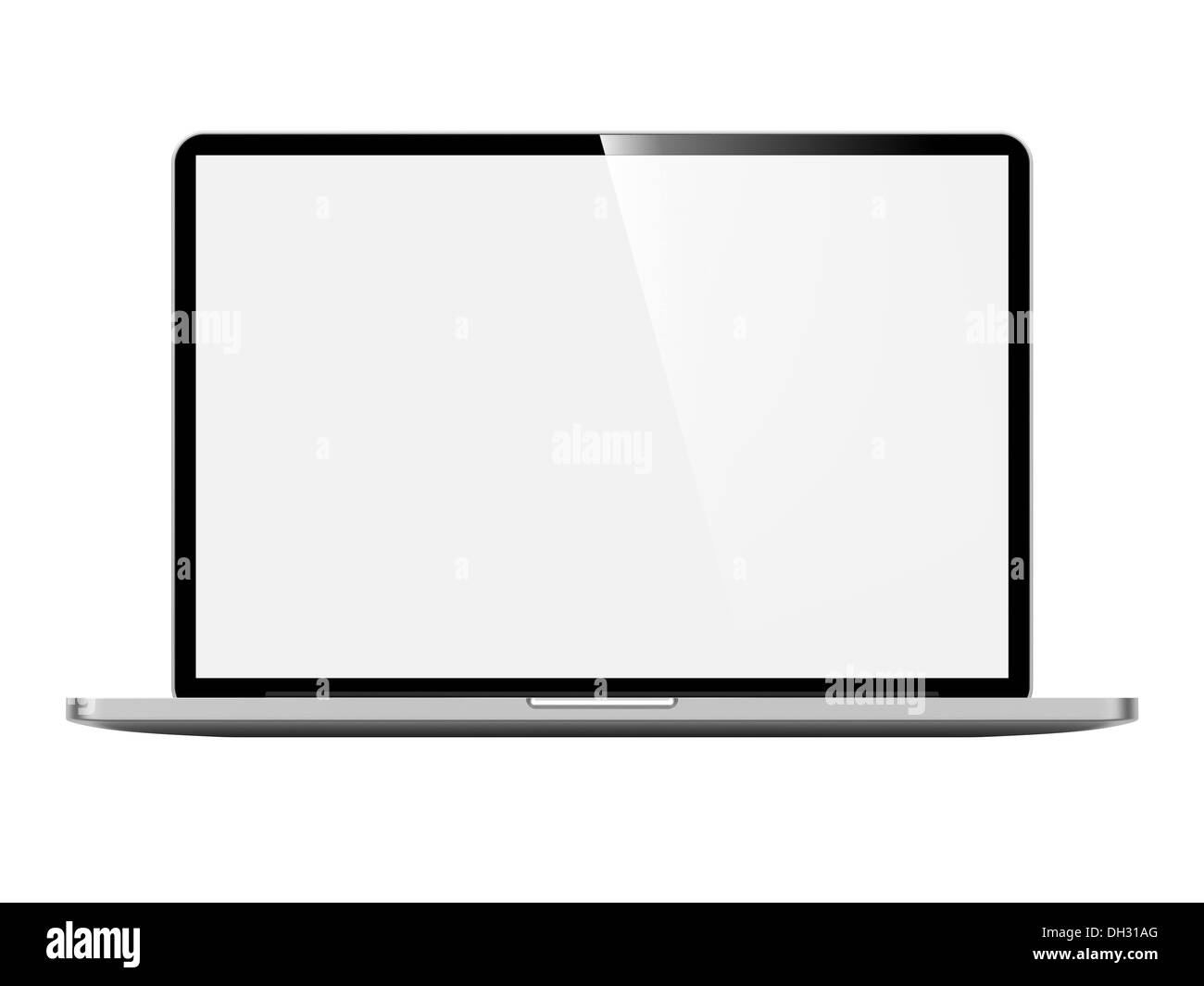 Front view laptop equipment Black and White Stock Photos & Images - Alamy
