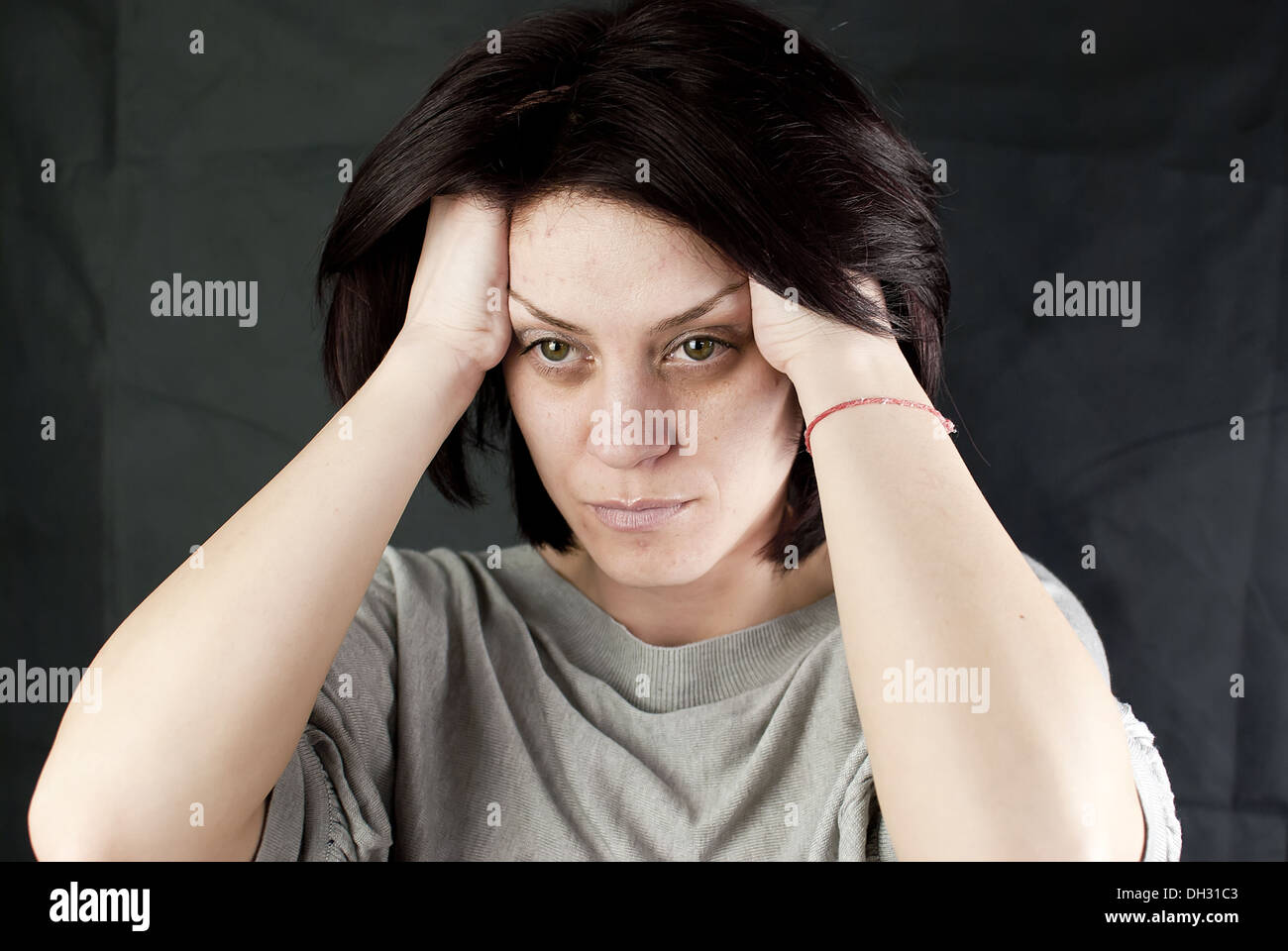 sad abused woman Stock Photo - Alamy