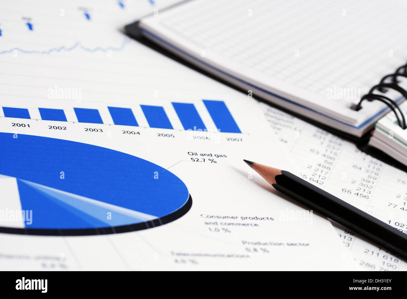 Financial graphs analysis Stock Photo - Alamy