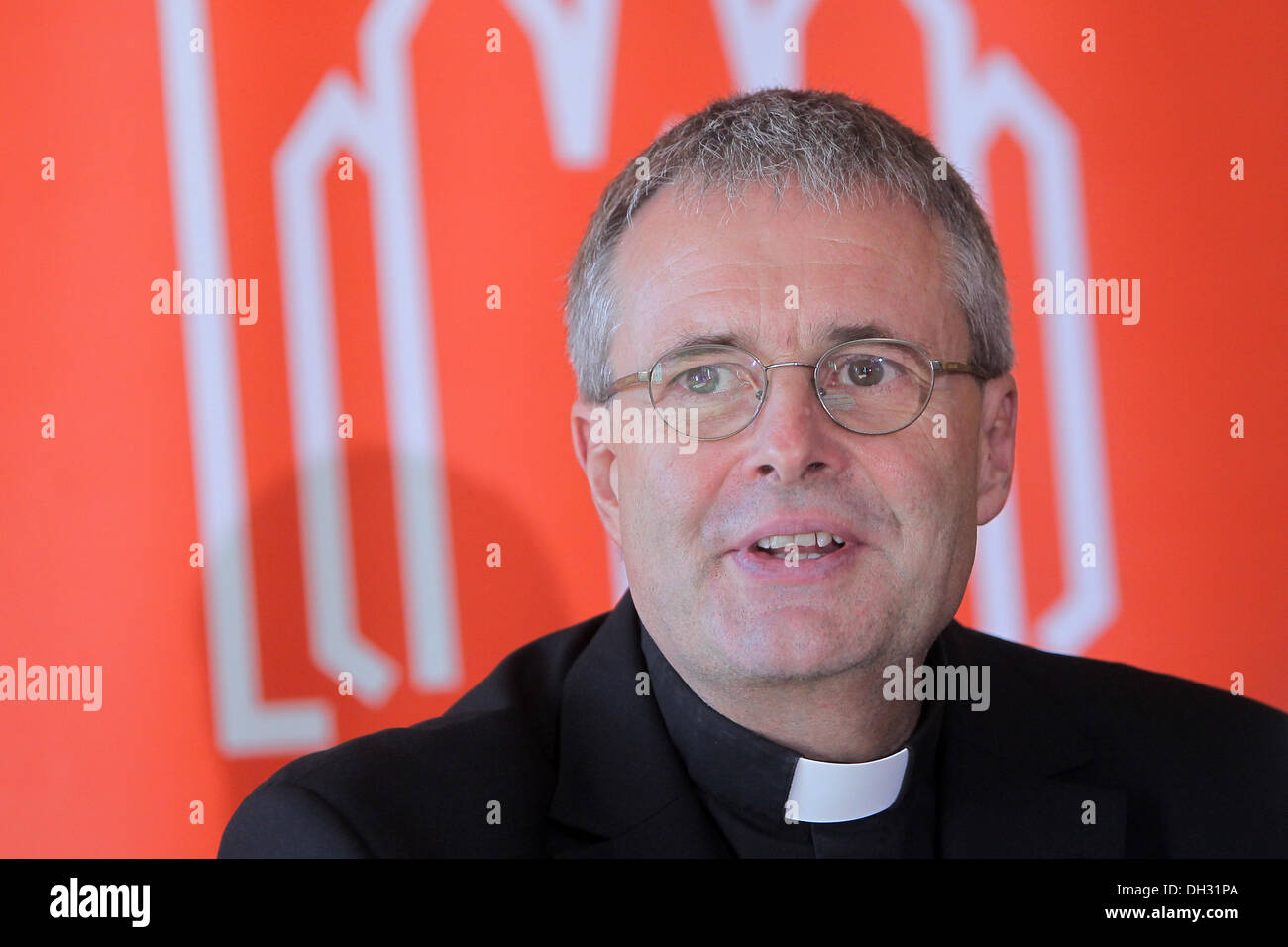 New acting Bishop of Limburg Wolfgang Roesch talks during a press ...