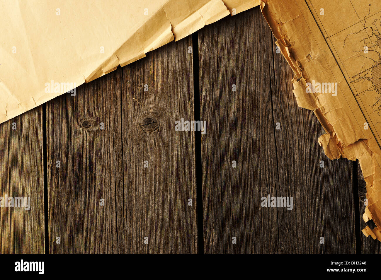 Old torn paper and map on the background Stock Photo - Alamy