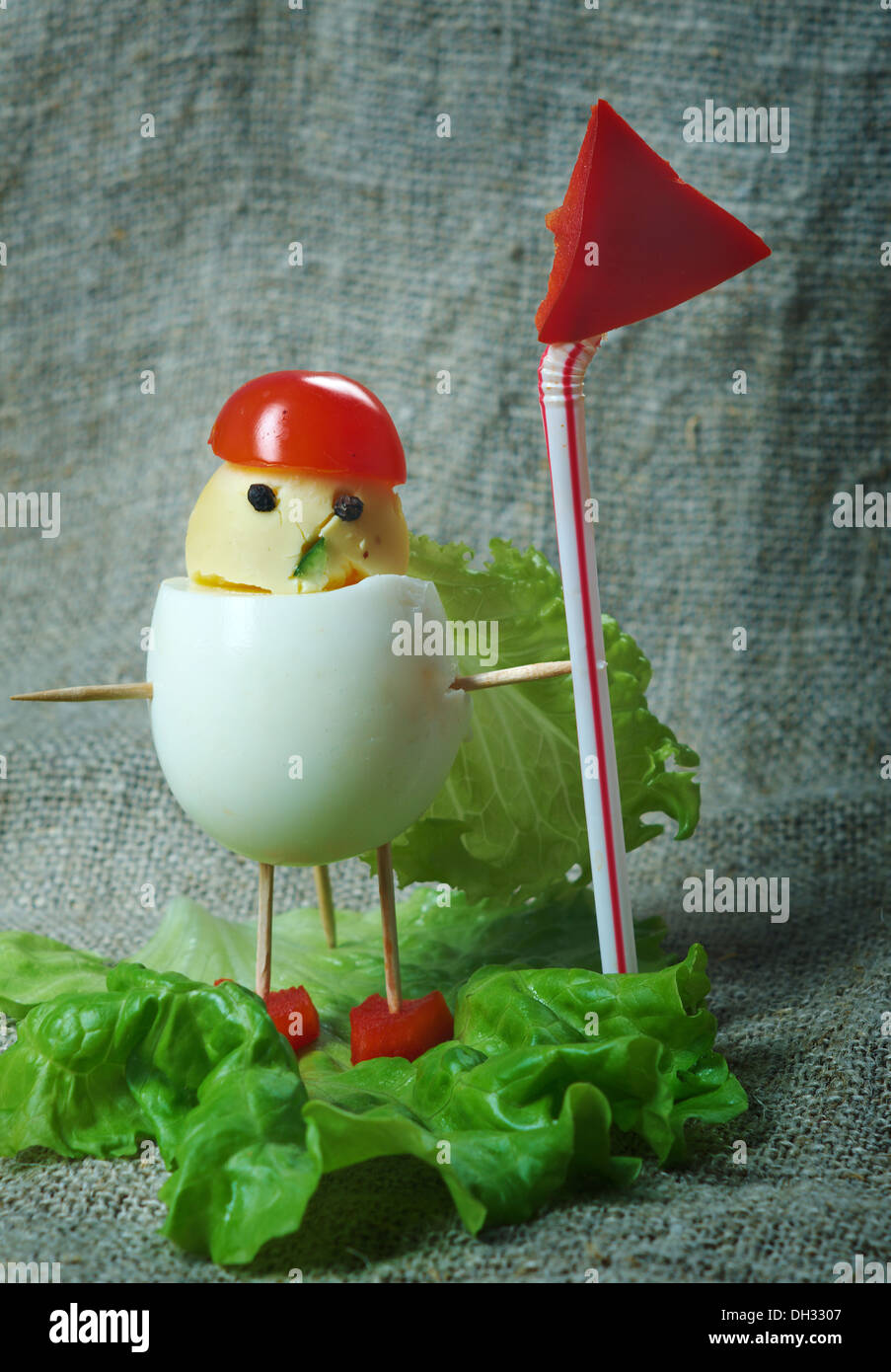 child breakfast. soldiermade from eggs Stock Photo - Alamy