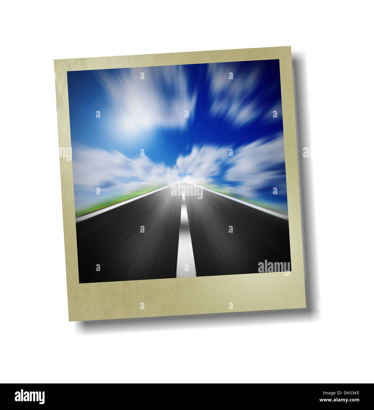 Disappearing over the hill Cut Out Stock Images & Pictures - Alamy