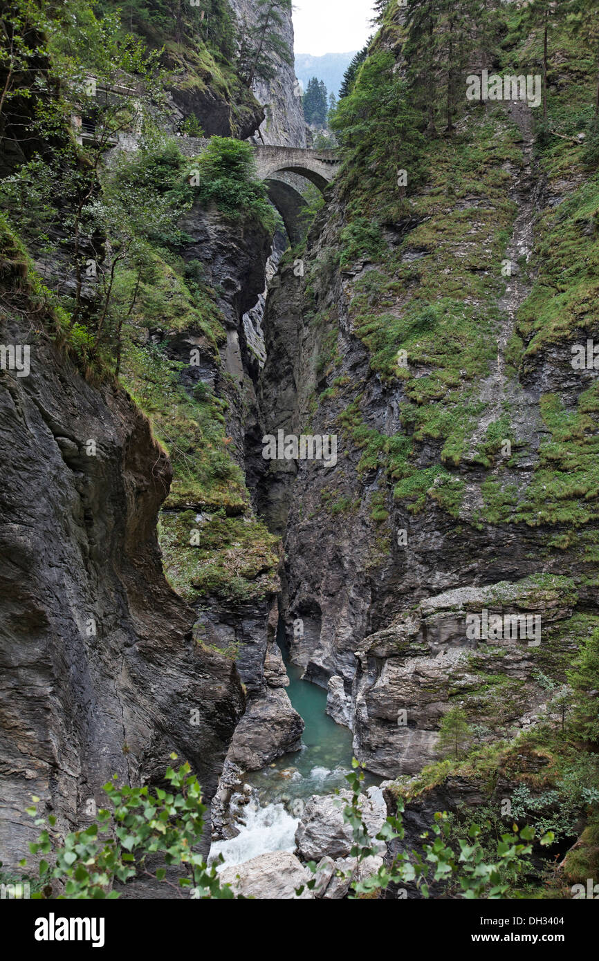 Switzerland, Graubünden, Via Mala Gorge and bridges, Schweiz ...