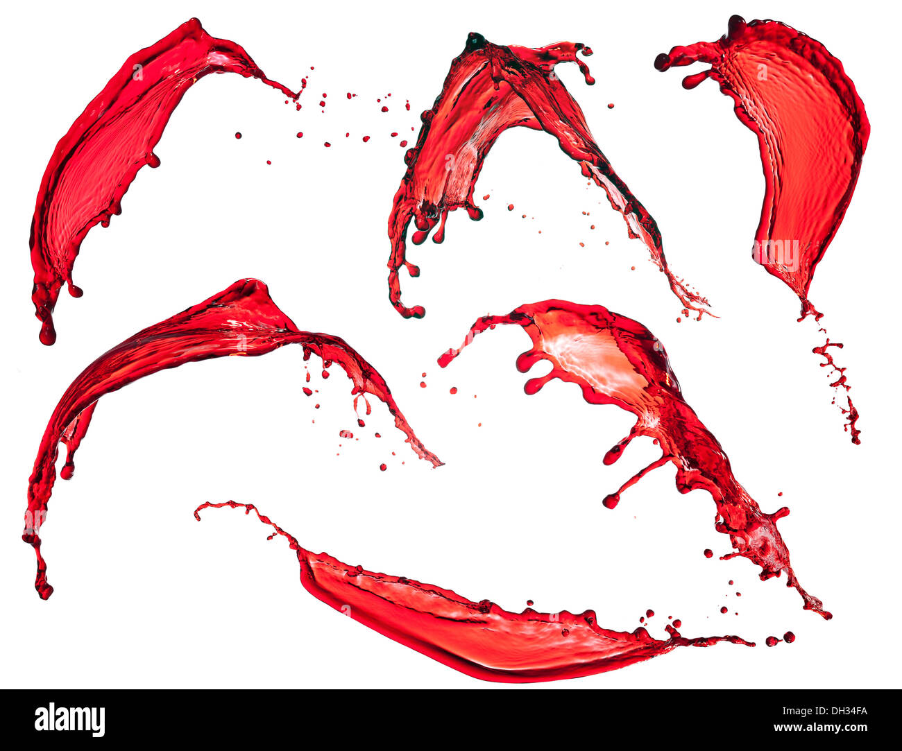 abstract red liquid splash isolated on white background Stock Photo - Alamy