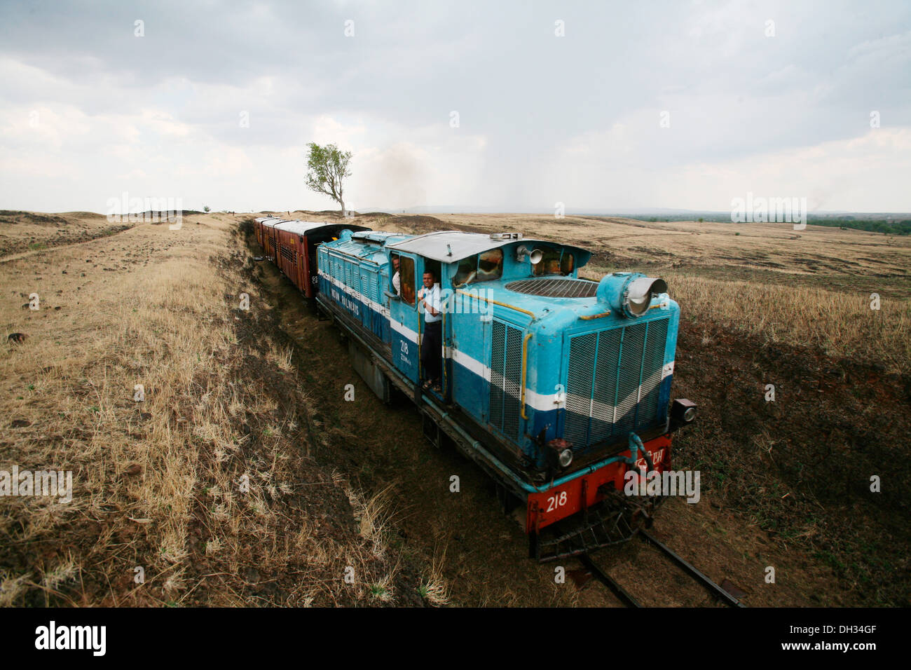 diesel train engine on railway line at Miraj Maharashtra India Asia ...