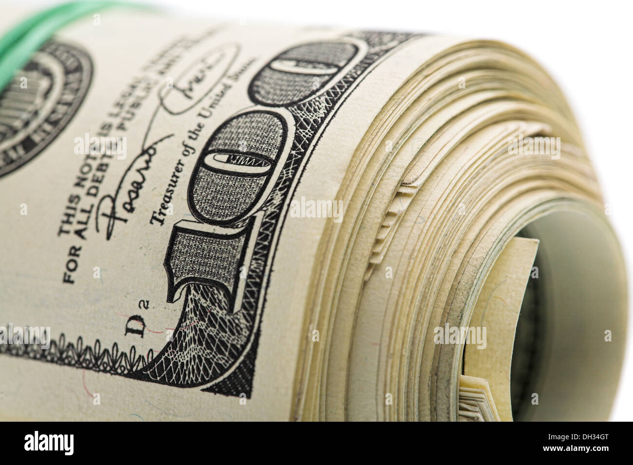 Dollars on white Stock Photo - Alamy