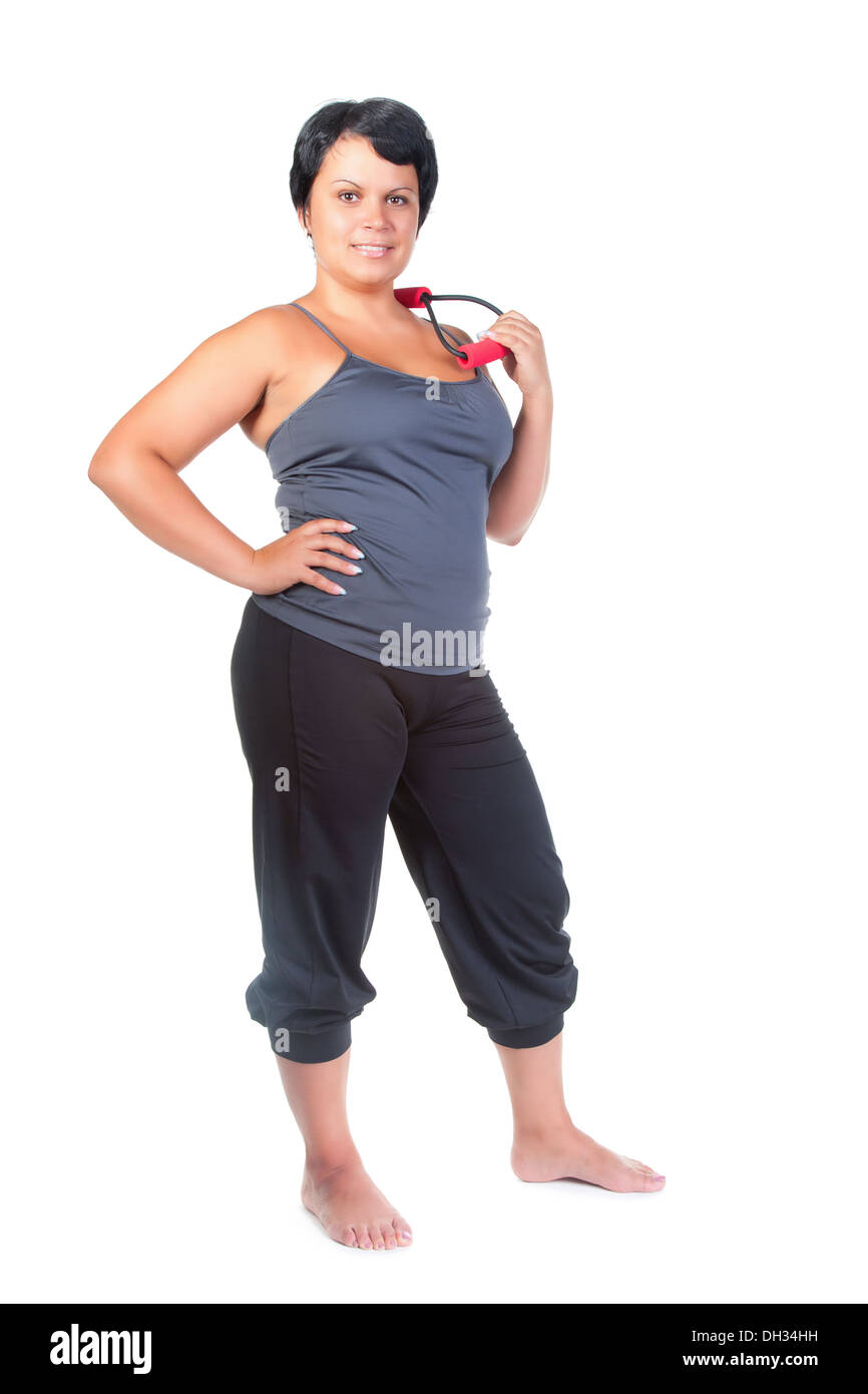 fitness for fat woman Stock Photo - Alamy