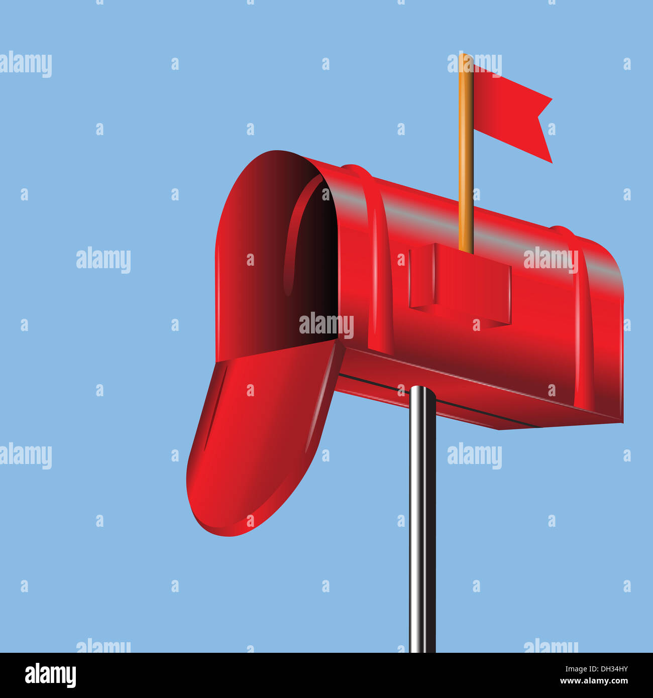 Red mailbox mail icon hi-res stock photography and images - Alamy
