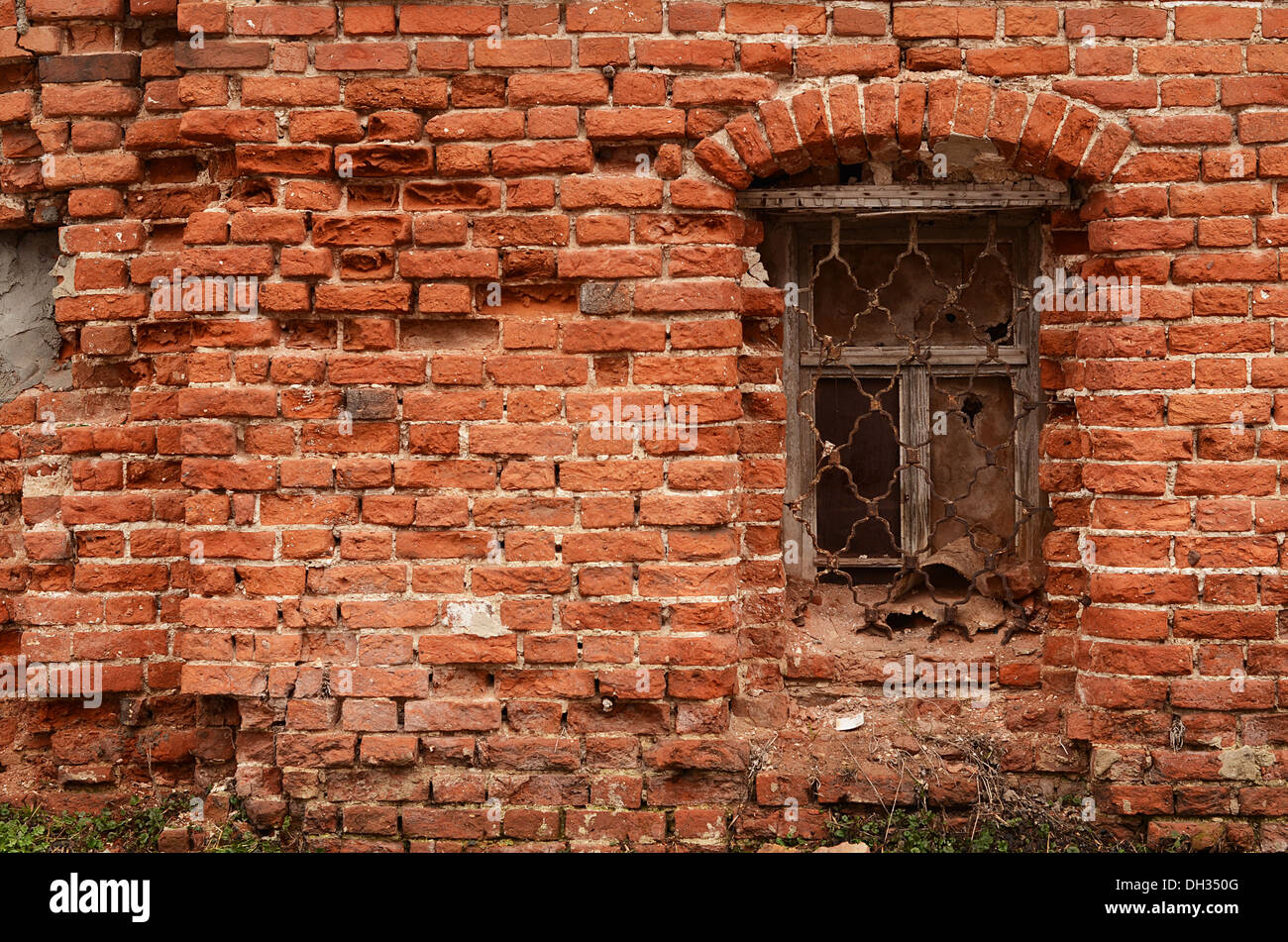 Window of the old brick house Stock Photo - Alamy