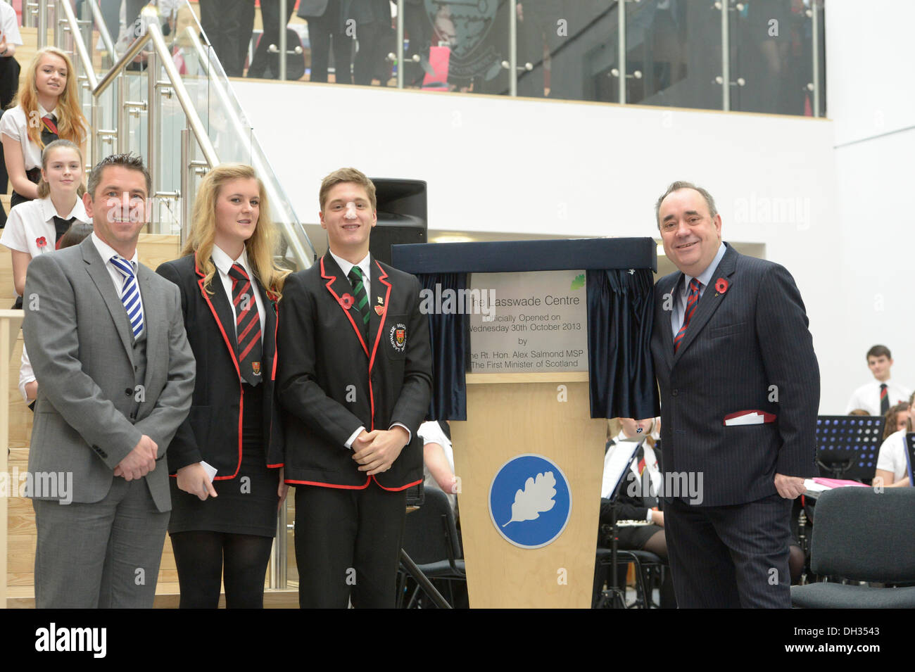 Lasswade, Scotland, UK.30th October 2013. First Minister Alex Salmond ...