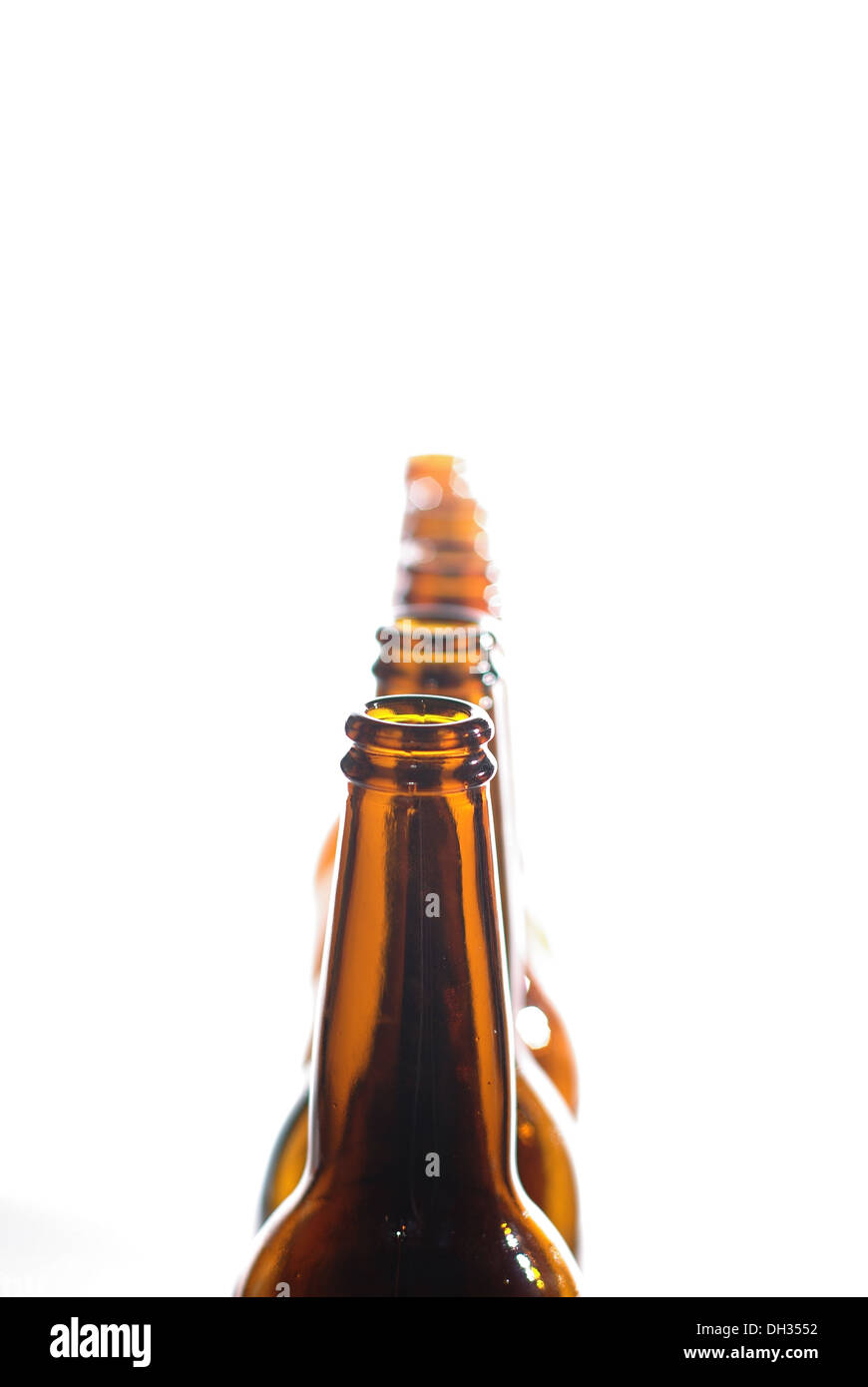 empty after beer standing in line bottles Stock Photo - Alamy