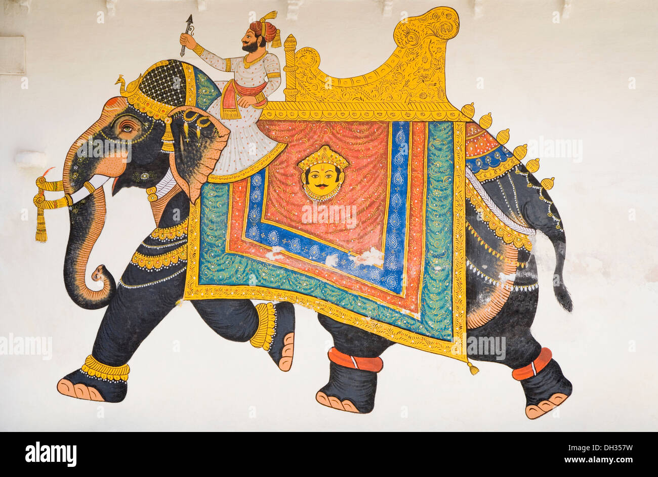 Man riding an elephant Stock Photo - Alamy