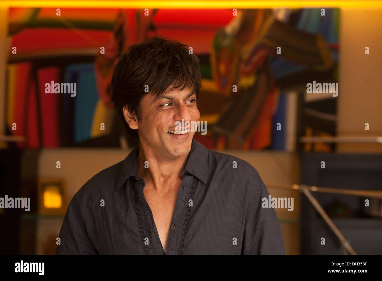 Indian bollywood hindi film Actor Shah Rukh Khan smiling India Asia ...