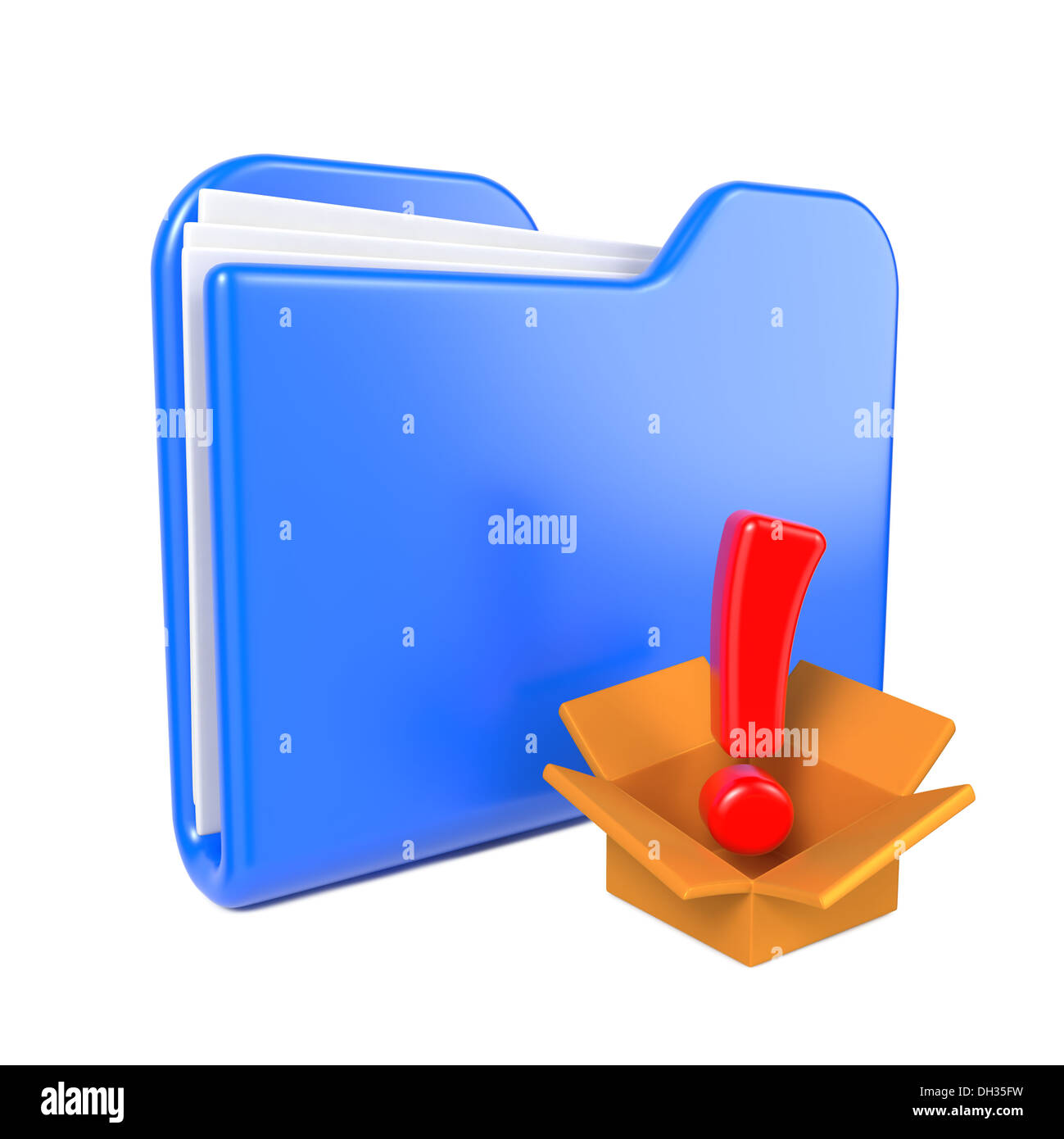 Blue sign folder symbol icon hi-res stock photography and images - Alamy