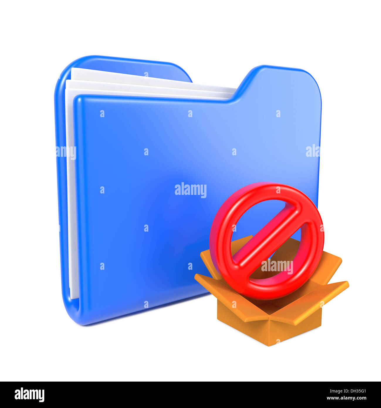 Warning sign stop isolated Cut Out Stock Images & Pictures - Alamy