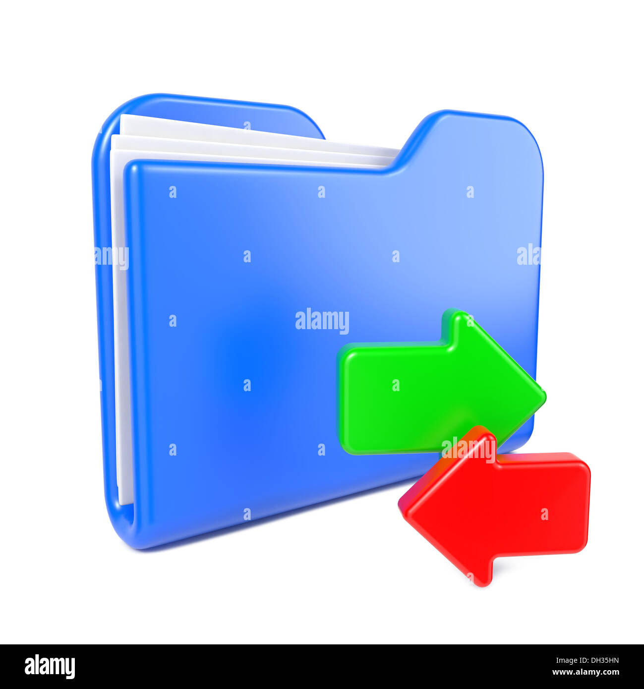 Green yellow arrow down Cut Out Stock Images & Pictures - Alamy